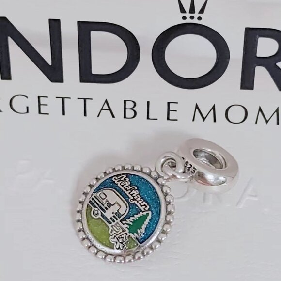 Pandora | Jewelry | Pandora Michigan Camper Dangle Charm Exclusive ...
